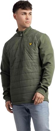 Lyle & Scott Homme, Vestes, Vert, Taille: S Baffle Quilted Quarter Zip