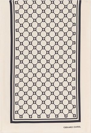Gerard Darel Foulard &agrave; monogramme en soie - DANAE - Noir