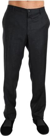 Dolce & Gabbana Pantalon de costume en coton - Homme - Pantalons - Gris - Taille: 2XL