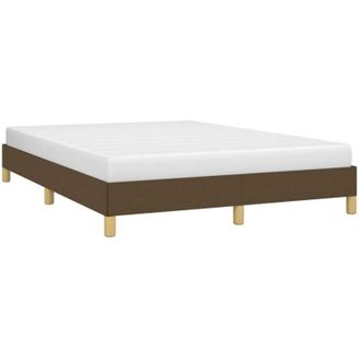 vidaXL Cadre de lit sans matelas marron fonc&eacute; 160x200 cm tissu Vidaxl