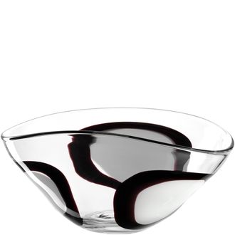 Leonardo OCCHI BIANCHI Schale - 1 St&uuml;ck - Glasschale mit kunstvoller Musterung - Blickfang auf dem Tisch oder Sideboard - F&uuml;r Obst, Snacks oder Dekoration - H&ouml;