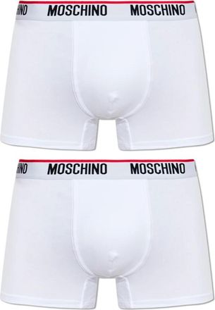 Moschino Homme, Sous-v&ecirc;tements, Blanc, Taille: 2XL Logo Band Set of 2 Boxers