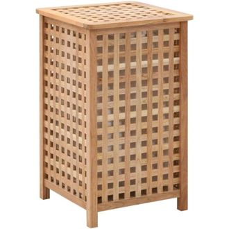 vidaXL Coffre &agrave; linge 39 x 39 x 65 cm Bois de noyer massif