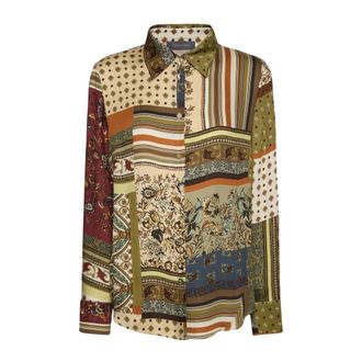 Elena Miro Blouse Patchwork - Femme - Blouses et Chemises - Multicolore - Taille: 48 FR