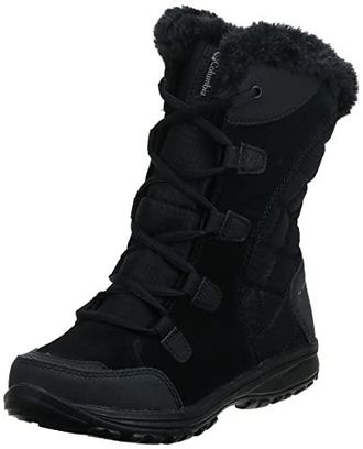 Columbia womens Snow Boot, Black, Columbia Grey, 6 Wide US
