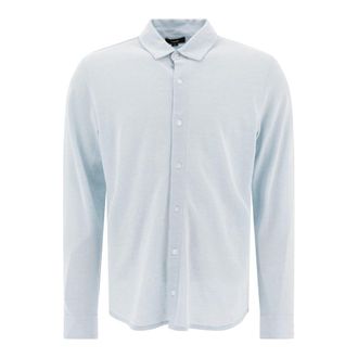 Vince Baumwollhemd mit Knopfleiste - - Shirts - Herren - Blau - XL
