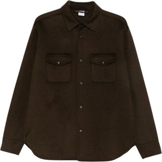 Aspesi Ce11P517Do Chemise/Veste en Laine - Homme - Chemises - Brun - Taille: XL