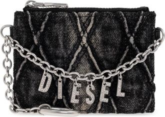 Diesel Femme, Accessoires, Noir, Taille: ONE Size Porte-cartes Charm-D