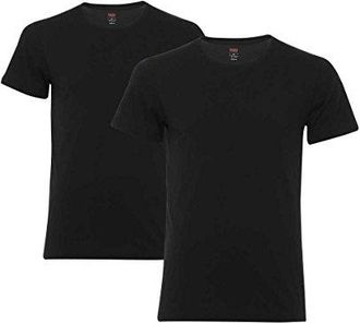 Levi's T-shirt - Uni - Lot de 2 - Homme - Noir (Jet Black) - Taille : XL