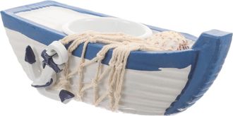 Cabilock Maritimer Kerzenhalter in Bootsform Aus Kunstharz Kerzenst&auml;nder F&uuml;r Heimpartys Tischdeko F&uuml;r Hochzeitsdekorationen