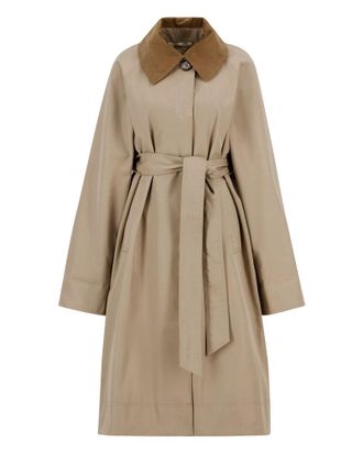 Barbour Wasserabweisender Damen-Trenchcoat Reagan mit Taillengurt und Cord-Details in