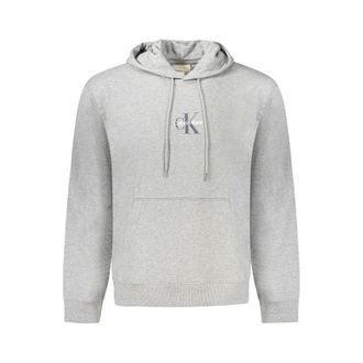 Calvin Klein Graues Baumwoll Herren Sweatshirt mit Kapuze