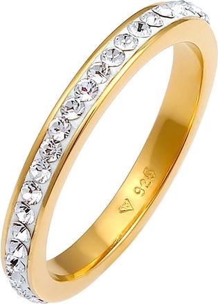 Elli Ring Damen Bandring mit Kristallen in 925 Sterling Silber