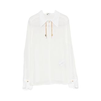 Elisabetta Franchi Damen, Blusen & Hemden, Wei&szlig;, LGr&ouml;&szlig;e