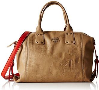 Le Temps Des Cerises Elegance 6 Bowling M, Sac bowling - Marron (Taupe/Mandarine 9G03), Taille Unique