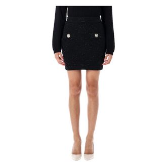Balmain 2 Pkts Light Tweed Short Skirt - - Skirts - Damen - Schwarzk - M