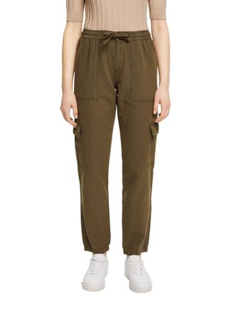 Esprit Damen 033ee1b331 Hose, 350/Khaki Green, 36W / 28L
