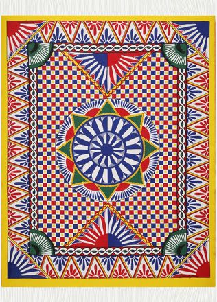 Dolce & Gabbana Cashmere Jacquard Blanket - Plaid Mehrfarbig Onesize