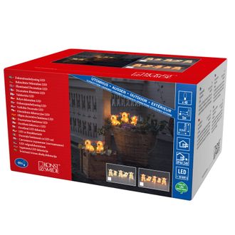 Konstsmide LED Acryl Schweine 5-er Set, transparent, 40 warm wei&szlig;e Dioden, 24V Au&szlig;entrafo (IP44), 0,8W, wei&szlig;es Kabel, 6232-103EE, Gelb