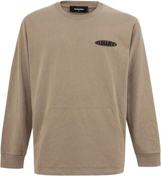 Dsquared2 Langarm-T-Shirt - - Sweatshirts & Hoodies - Herren - Braun - M