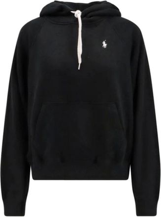 Ralph Lauren Femme, Sweatshirts et sweats &agrave; capuche, Noir, Taille: 38 FR Cotton Blend Sweat &agrave; capuche