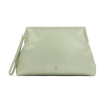 Kazar Leder Clutch Handtasche - - Bags - Damen - Gr&uuml;n - ONE SIZE