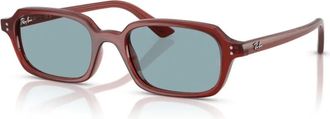 Ray-Ban unisex, Accessoires, Brun, Taille: 52 MM Monture Marron Verres Bleus Lunettes de Soleil