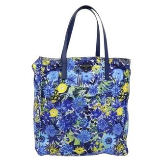 Prada Pre-owned Floreal Tote - - Pre-owned - Damen - Blau - ONE SIZE