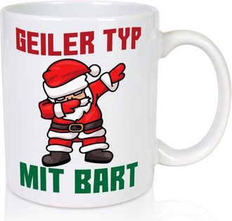 Generic Geiler Typ mit Bart | Weihnachtsmann | Männer - Tasse Weiss - Kaffeetasse/Geschenk/Familie