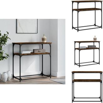 vidaXL Konsolentisch R&auml;uchereiche 75x35,5x75 cm Holzwerkstoff - Konsolentisch - Flurtisch - Wohnzimmerstil - Sideboard - Regal