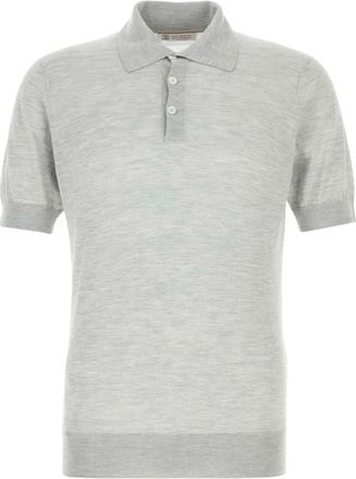 Brunello Cucinelli Homme, Tops, Gris, Taille: M Polo en m&eacute;lange de soie