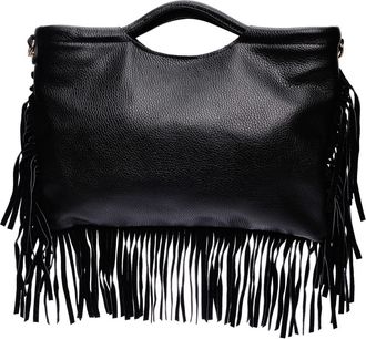 Isabella Rhea Schwarz Rindsledertasche