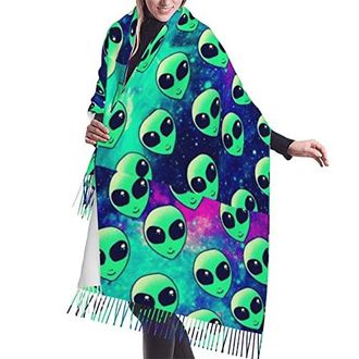 Generic Extraterrestres Verts Femme Etole Chaud Ch&acirc;le Wrap Longue &Eacute;charpe Pour Mariage Cadeau Automne Hiver