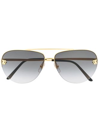 Cartier lunettes de soleil &agrave; monture aviateur - Or