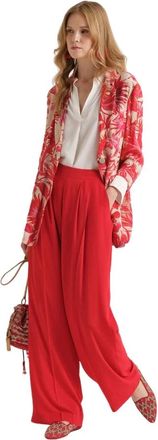 Maliparmi Maliparmi, Femme, Pantalons, Rouge, Taille: 44 FR Fluid Crepe Pantalons