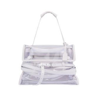 Moschino Femme, Sacs, Blanc, Taille: ONE Size Tie Me Medium Shoulder Bag