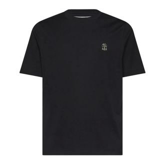 Brunello Cucinelli Homme, Tops, Noir, Taille: M T-Chemises