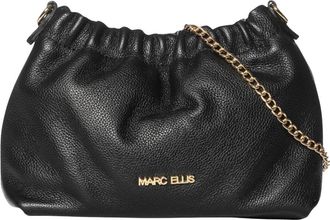 Marc Ellis Femme, Sacs, Noir, Taille: ONE Size Sac &agrave; bandouli&egrave;re noir textur&eacute; avec cha&icirc;ne