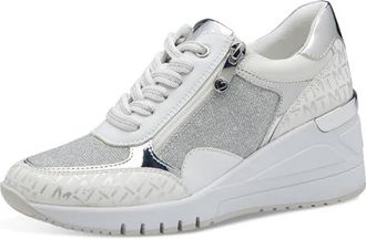 Marco Tozzi Femme Damen Sneaker 2-23723-41 Basket, Blanc/Argent, 40 EU