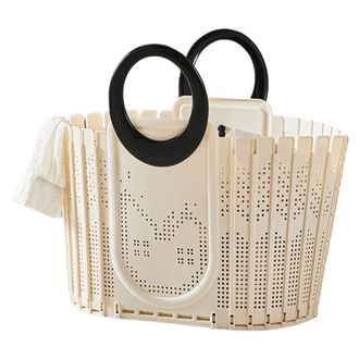 Generic Wäschekorb | Wäschekorb für Wäsche, belüftet, platzsparend, faltbar, tragbar, für Dusche, Aufbewahrungslösung für Handtücher im Schlafsaal, Waschküche