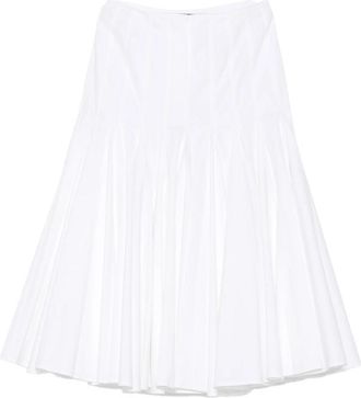 Jacquemus Pleated A-line Midi Skirt