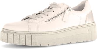 Gabor Damen Low-Top Sneaker, Frauen Sneaker,komfortable,Kunst-Stoff,langlebig,leger,Pass-Form,Pflege-leicht,Plateau,Panna/Puder,41 EU / 7.5 UK