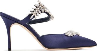Manolo Blahnik Femme, Chaussures, Bleu, Taille: 36 EU Sandales