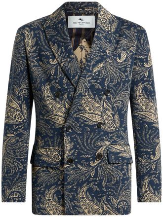 Etro blazer en maille - Bleu
