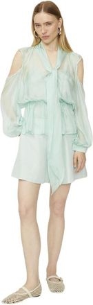 Isabelle Blanche Femme, Blouses et Chemises, Vert, Taille: 42 FR Is26Ss-C165T026431 Blouse
