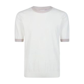 Eleventy Maglia Girocollo Mezza Manica - - Knitwear - Herren - Wei&szlig; - 2XL
