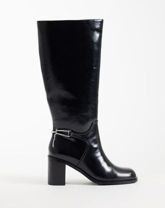 Asos Collins bottes d&eacute;quitation habill&eacute;es &agrave; talon en noir