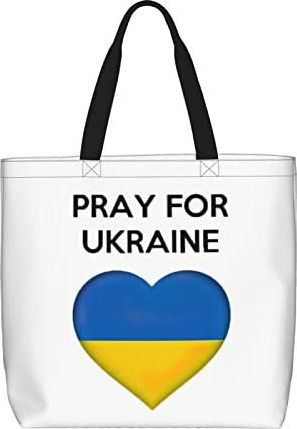 Generic Sac Fourre-Tout Je Soutiens LUkraine Sac &Agrave; Bandouli&egrave;re En Toile Personnaliser Pliable Sacs En Toile Pour Femmes, Pour Tous Les Jours, Burea, Femmes, S