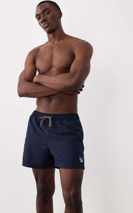 Paul Smith Short de bain &agrave; logo z&egrave;bre - Bleu marine