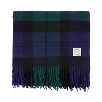 Toteme Karierter Kaschmirschal - - Accessories - Damen - Gr&uuml;n - ONE SIZE